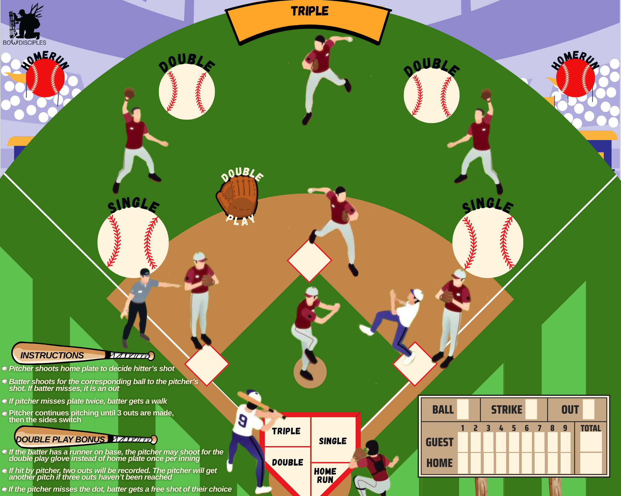 Baseball Target Face – Bow Disciples