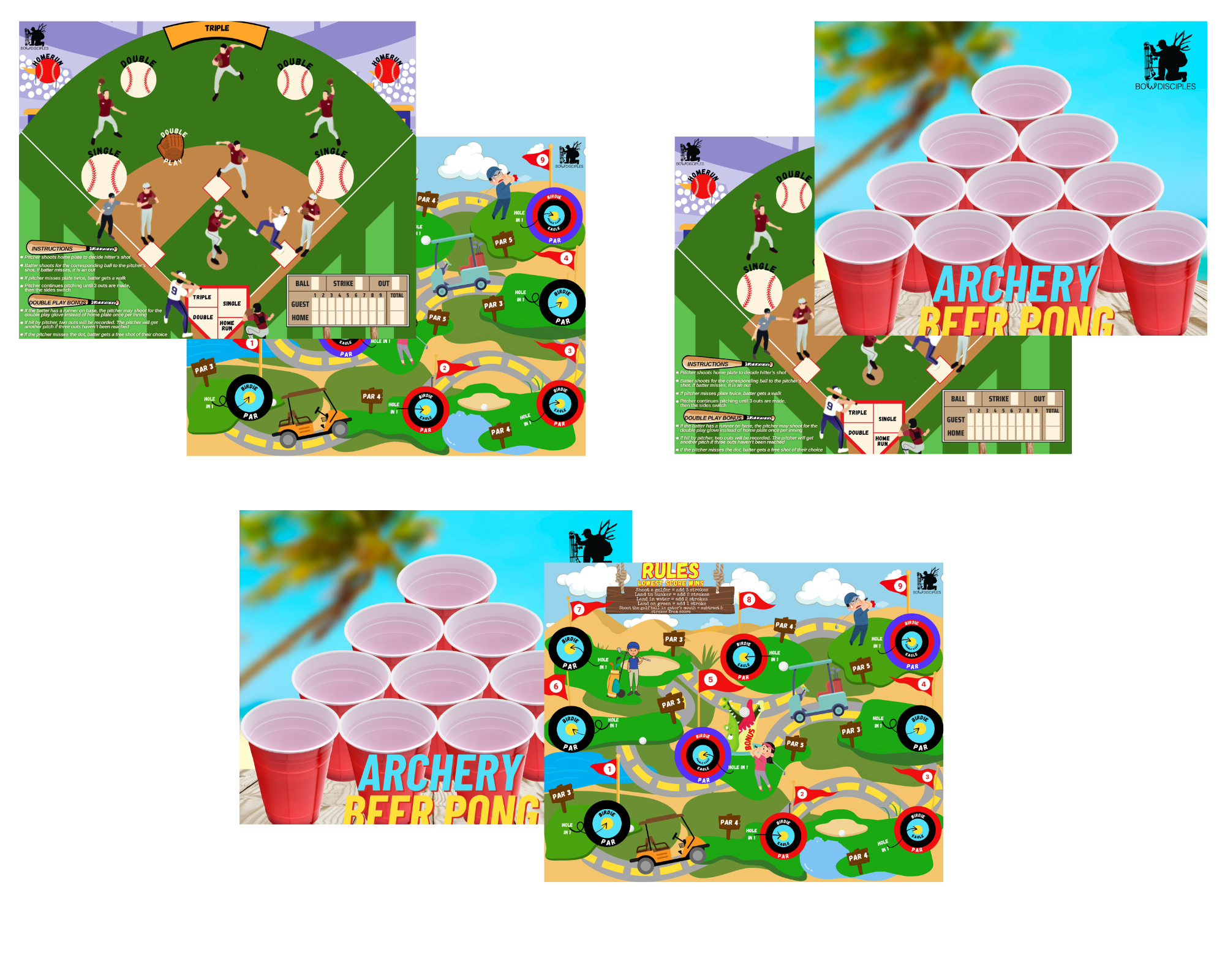 2 Game Archery Target Bundle – Bow Disciples